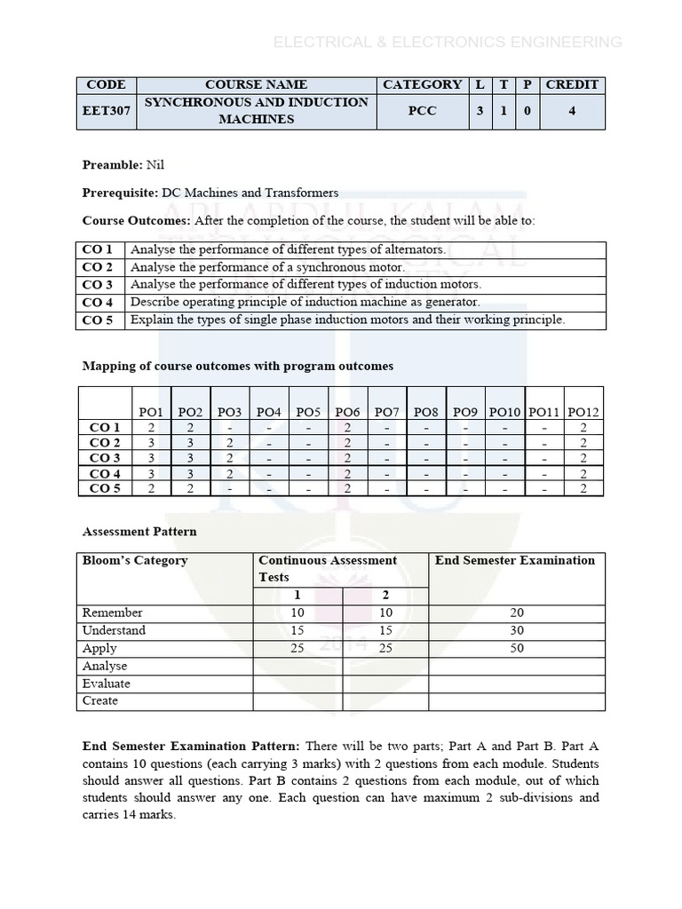 EET307 - Ktu Qbank | PDF
