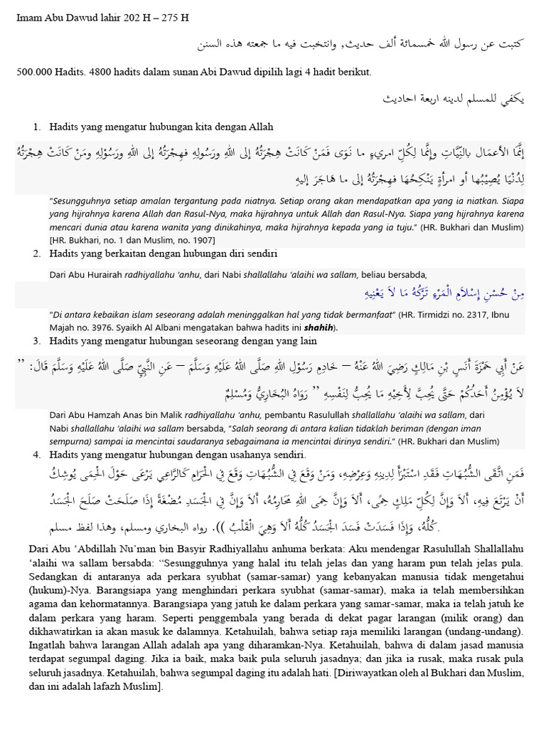 Empat Prisnsip Hidup Seorang Muslim | PDF