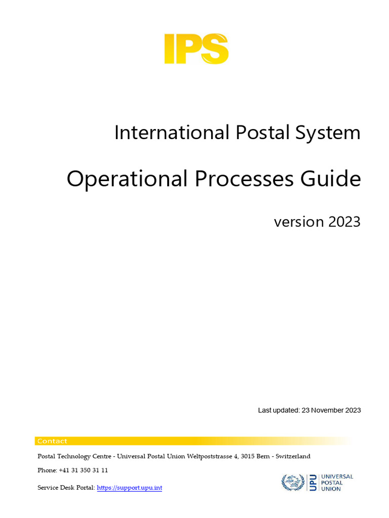 IPS 2023 Operational Processes Guide | PDF