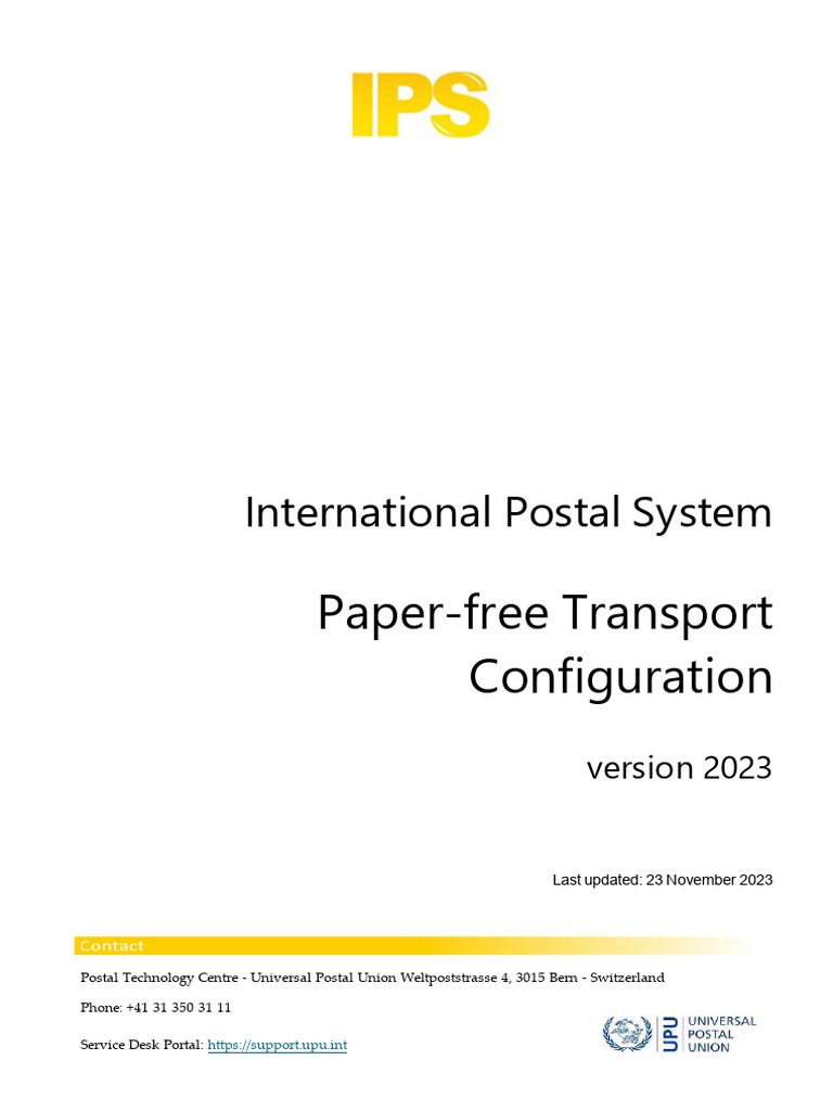 IPS 2023 Paper-free Transport Configuration | PDF