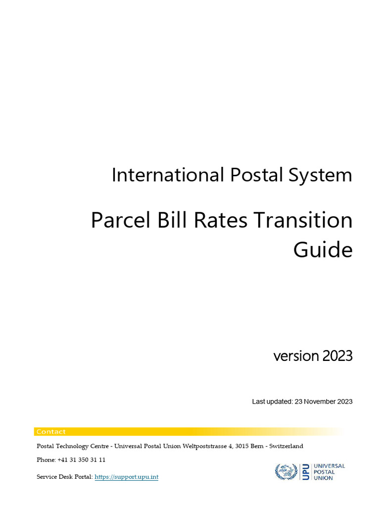 IPS 2023 Parcel Bill Rates Transition Guide | PDF