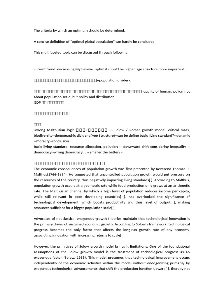 Global Optimal Population | PDF