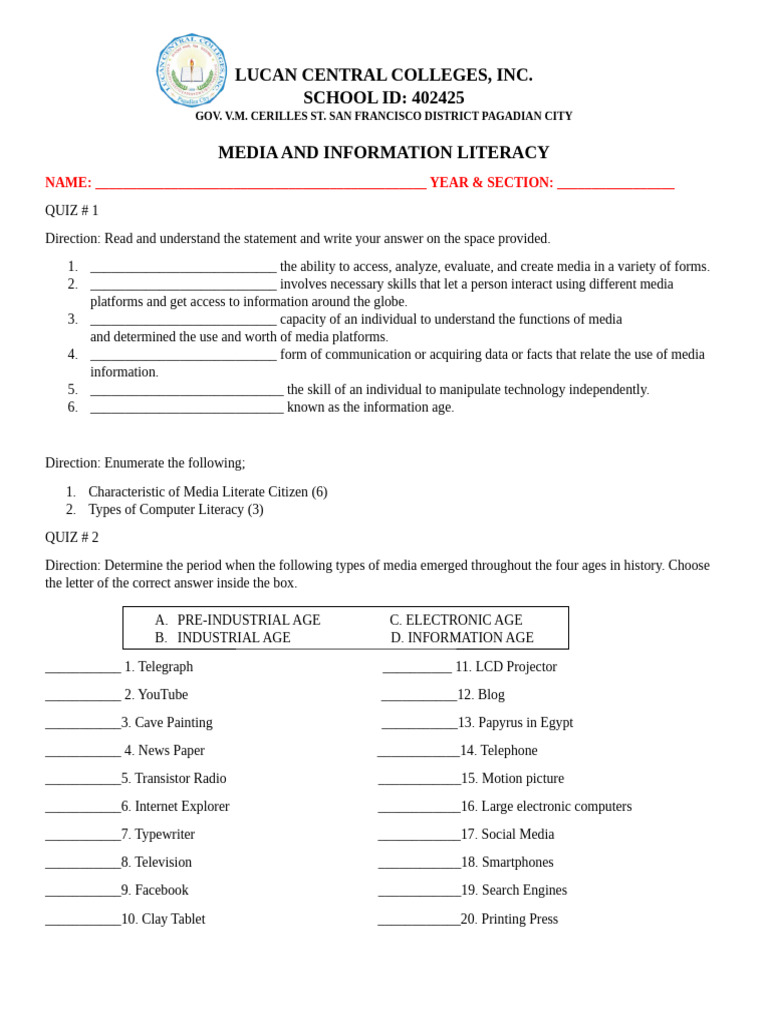 Media and Information Literacy | PDF