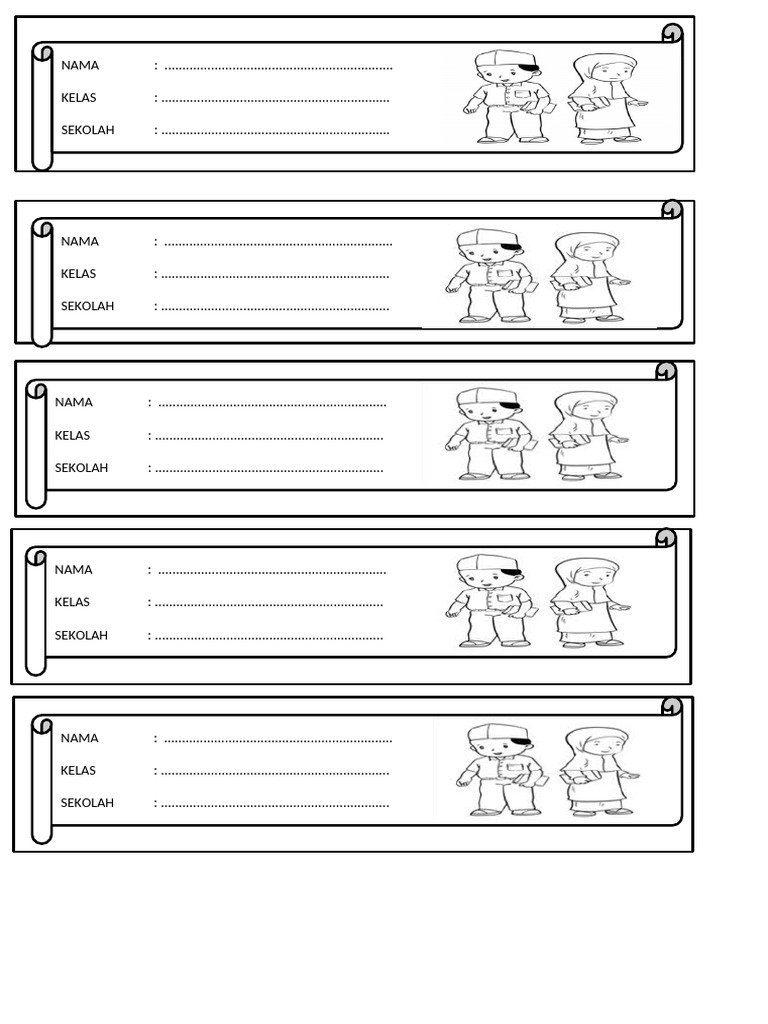 Template Penanda Buku 2 | PDF