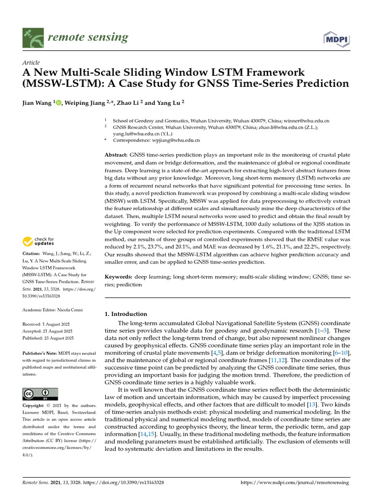 LSTM Sliding Window | PDF