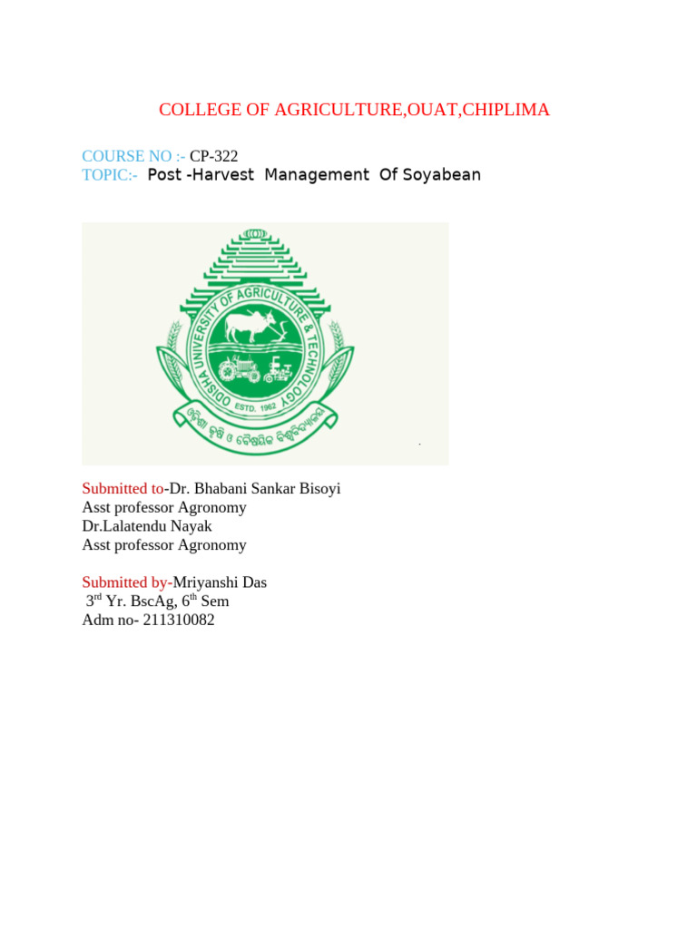 82 Soyabean Post Harvest Management PDF