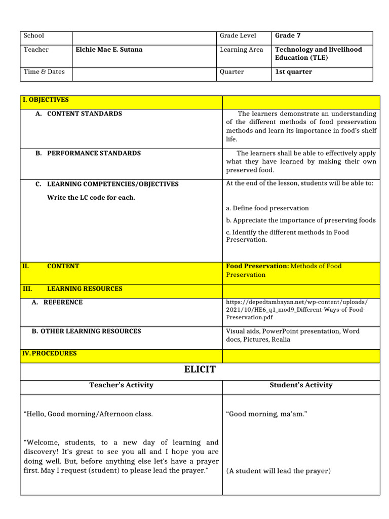 LESSON PLAN 7es (SUTANA) 2ND Final | PDF