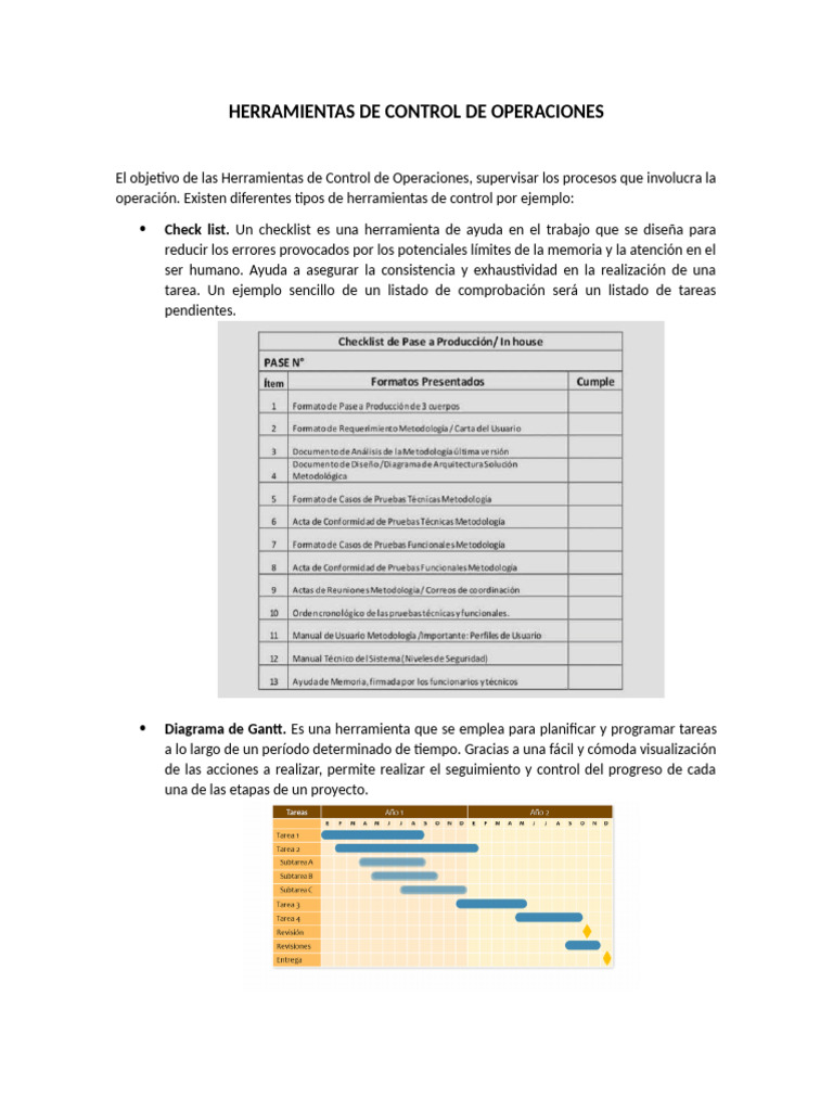 Herramientas de Control | PDF