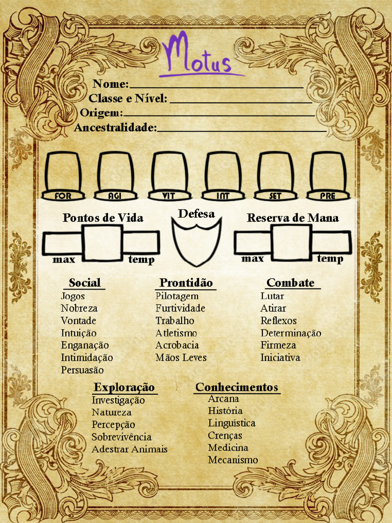 Ficha Motus Prototipo | PDF