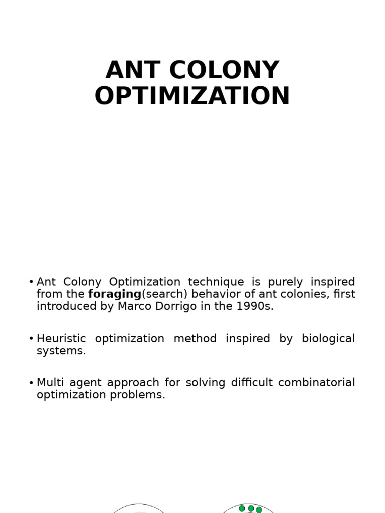 Ant Colony Optimization | PDF | Science & Mathematics | Computers