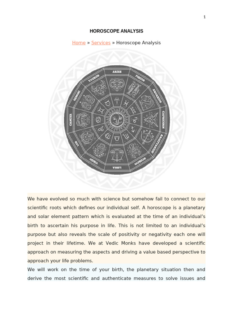 Horoscope Analysis e | PDF