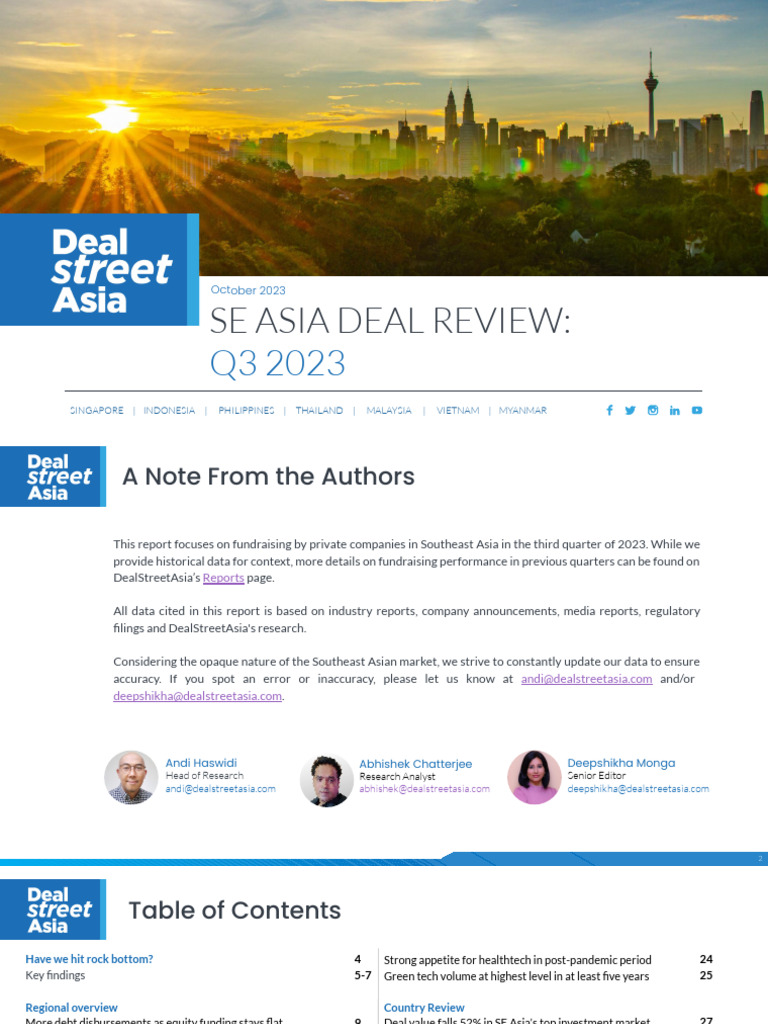SE Asia Deal Review Q3 2023 | PDF