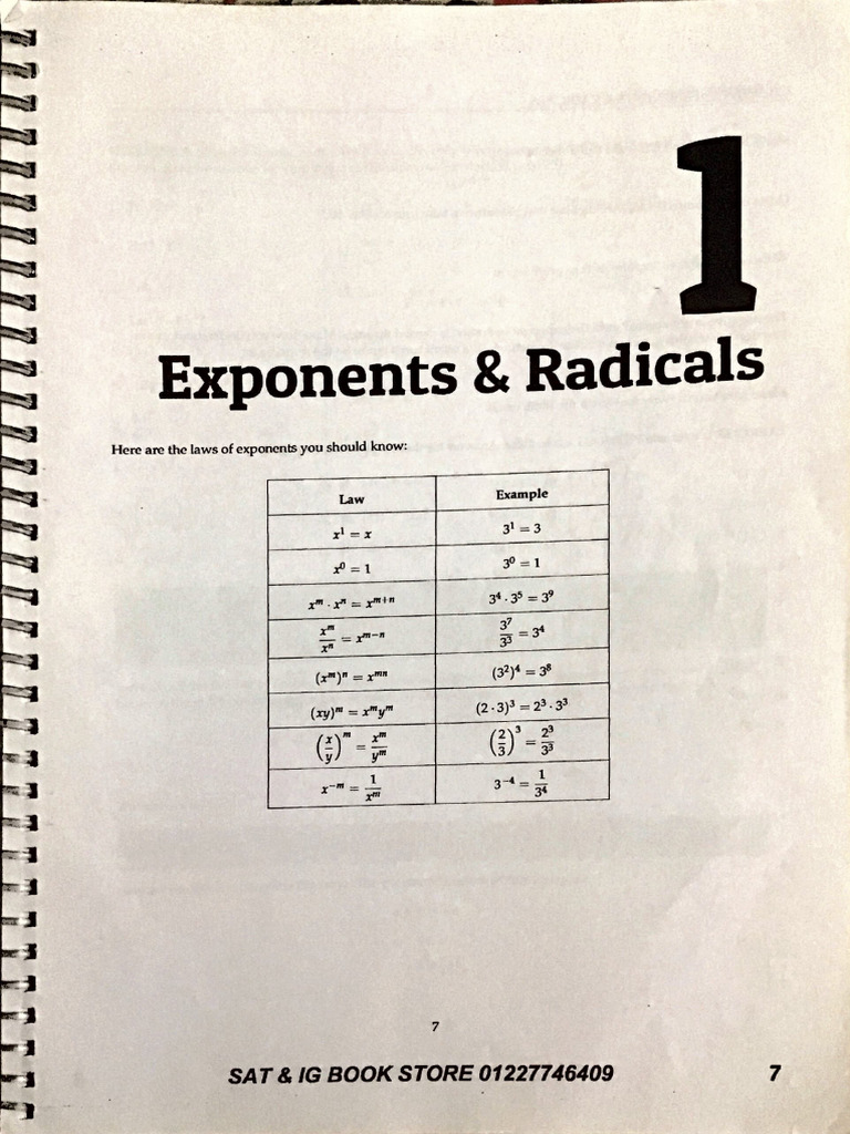Exponents and Radicals | PDF