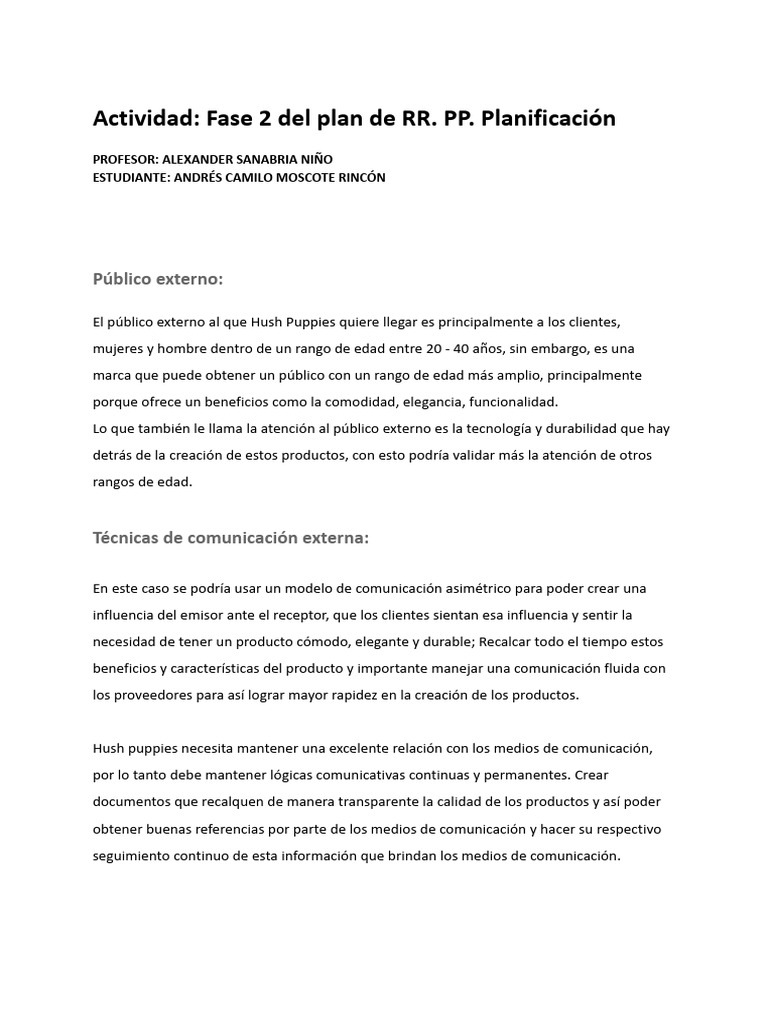 IP Fase 2 Del Plan de RR. PP. | PDF
