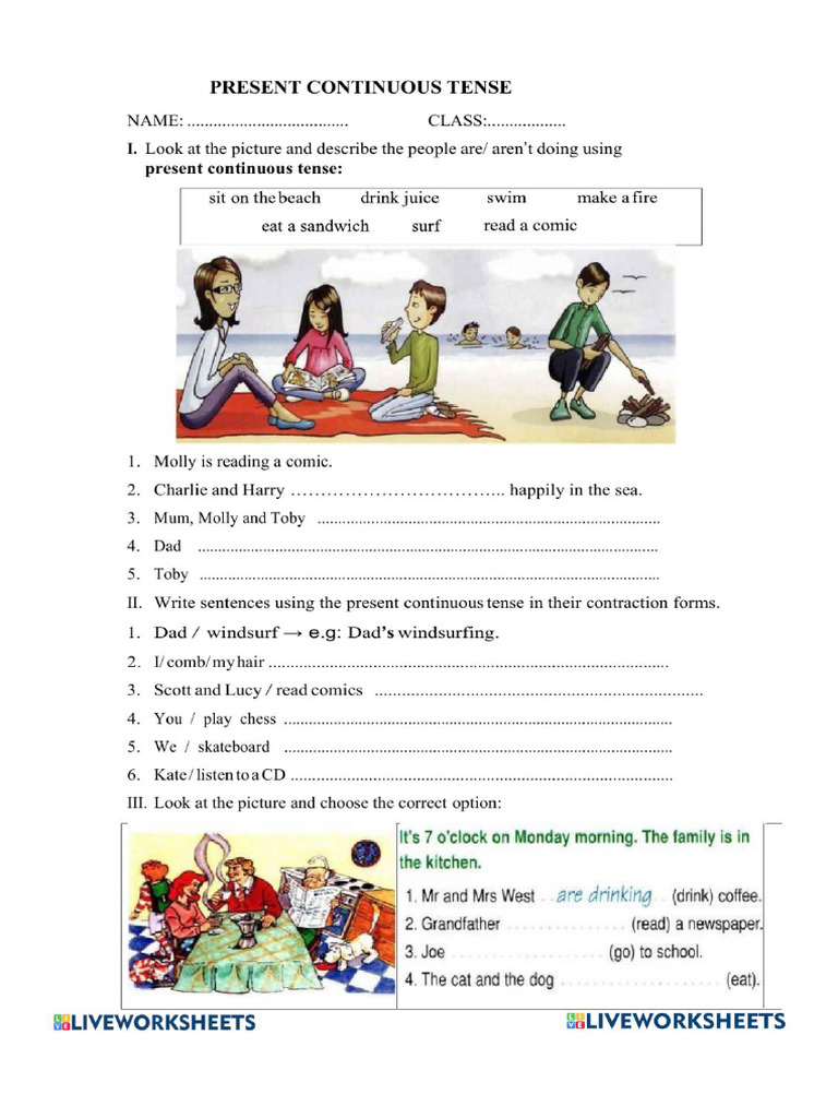 present continuous | PDF