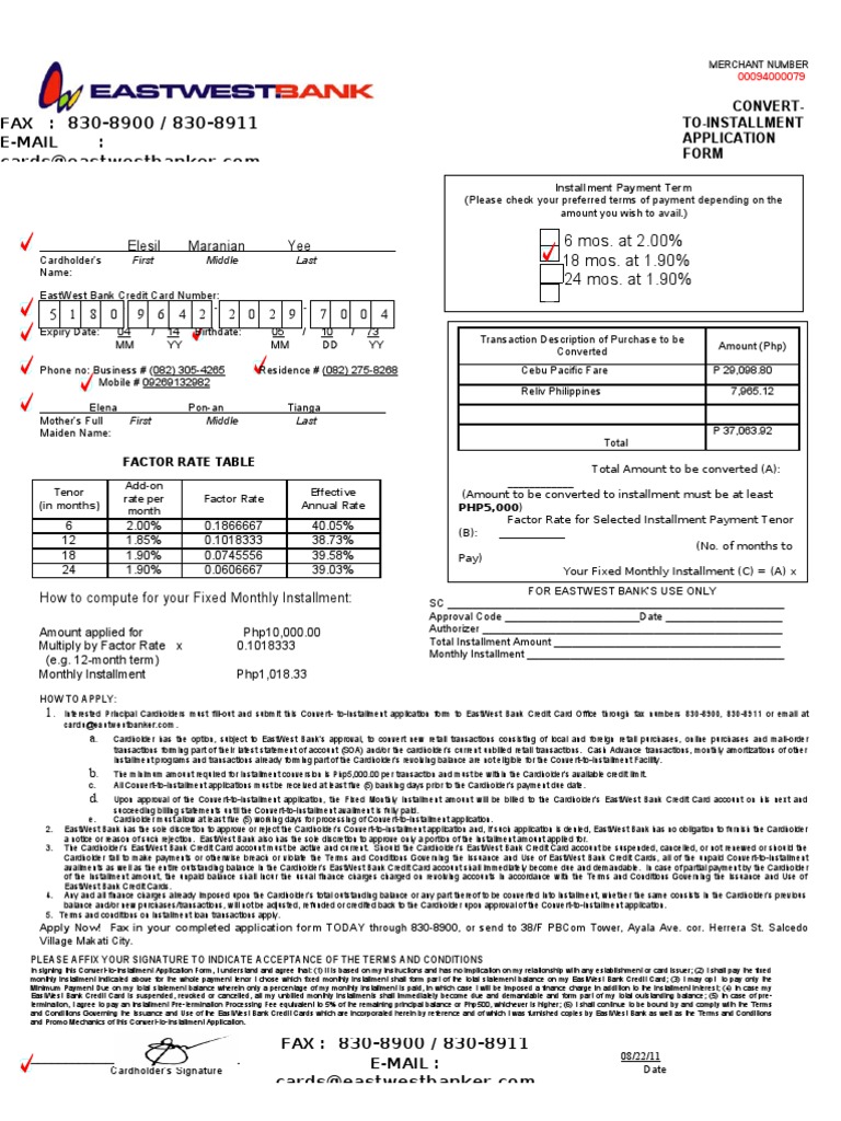 CTI 2011 Application Form | PDF | Credit Card | Financial Transaction