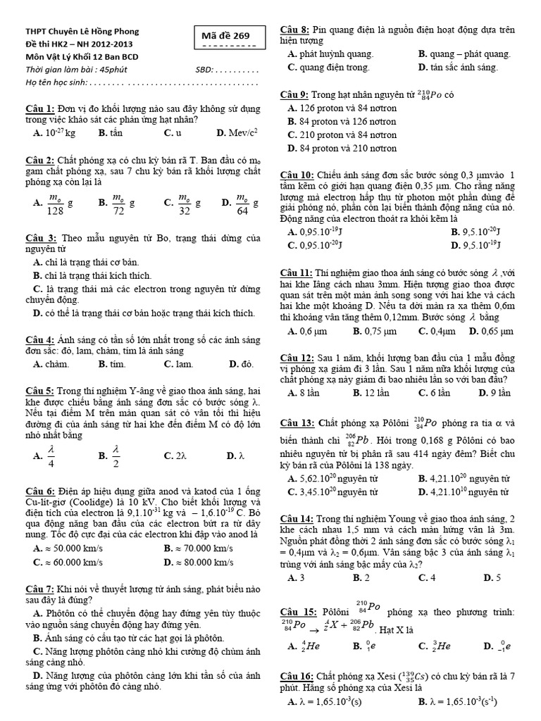 Đề-Thi-HK2 (2) | PDF