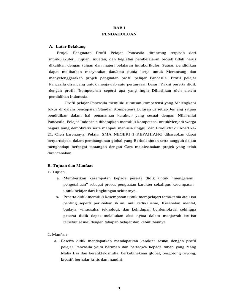 Contoh Proposal Kegiatan p5 Kewirausahaan | PDF