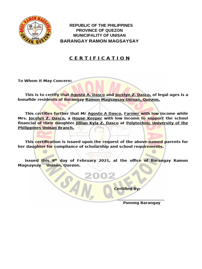 Cert-of-low-income (1) | PDF