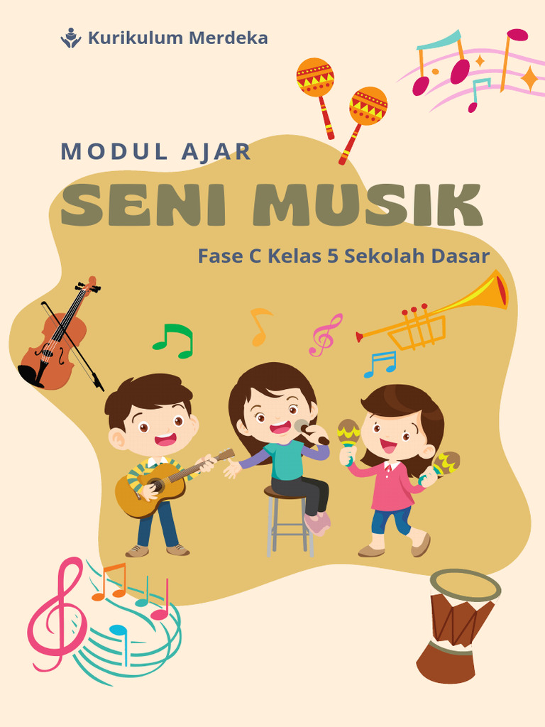 Kuning Terang Ilustrasi Modul Ajar Seni Musik A4 Dokumen | PDF