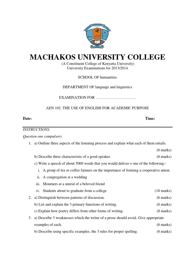 Aen 102 The Use of English For Academic Purpose | PDF | Art