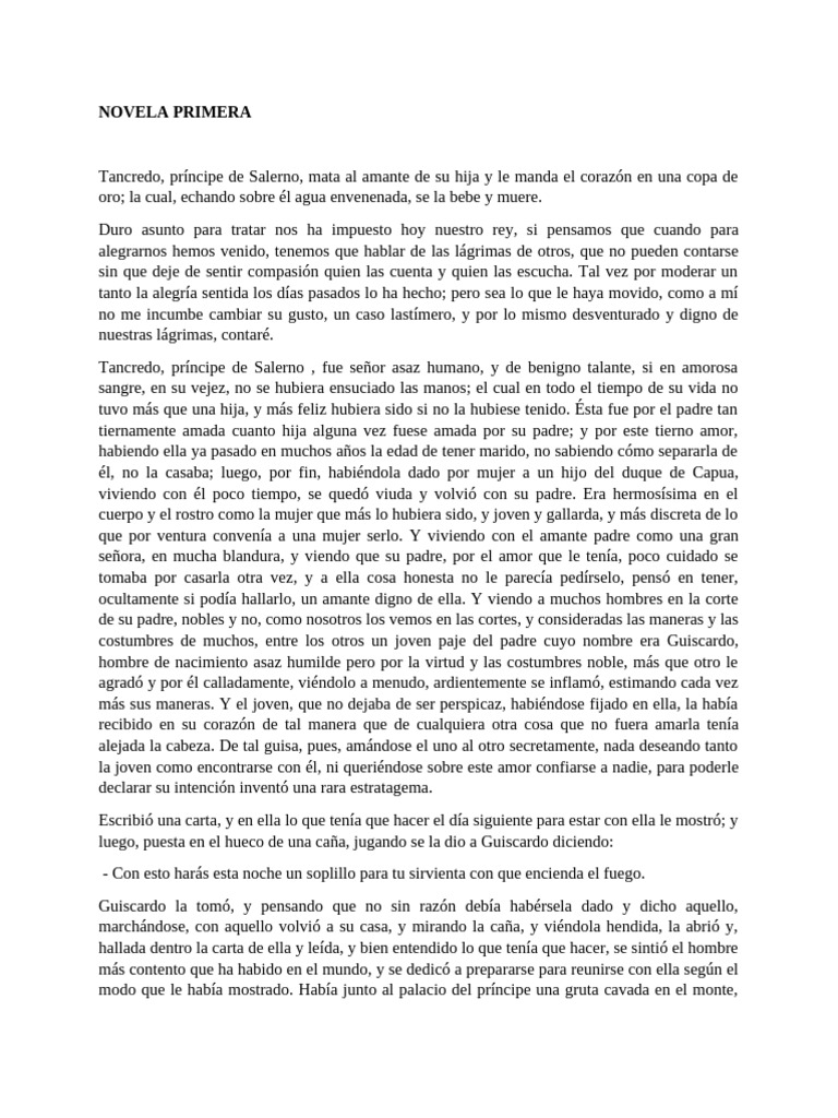 Novela Primera | PDF