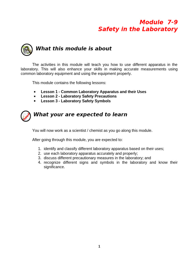 Module 4 Laboratory Safety Precautions | PDF