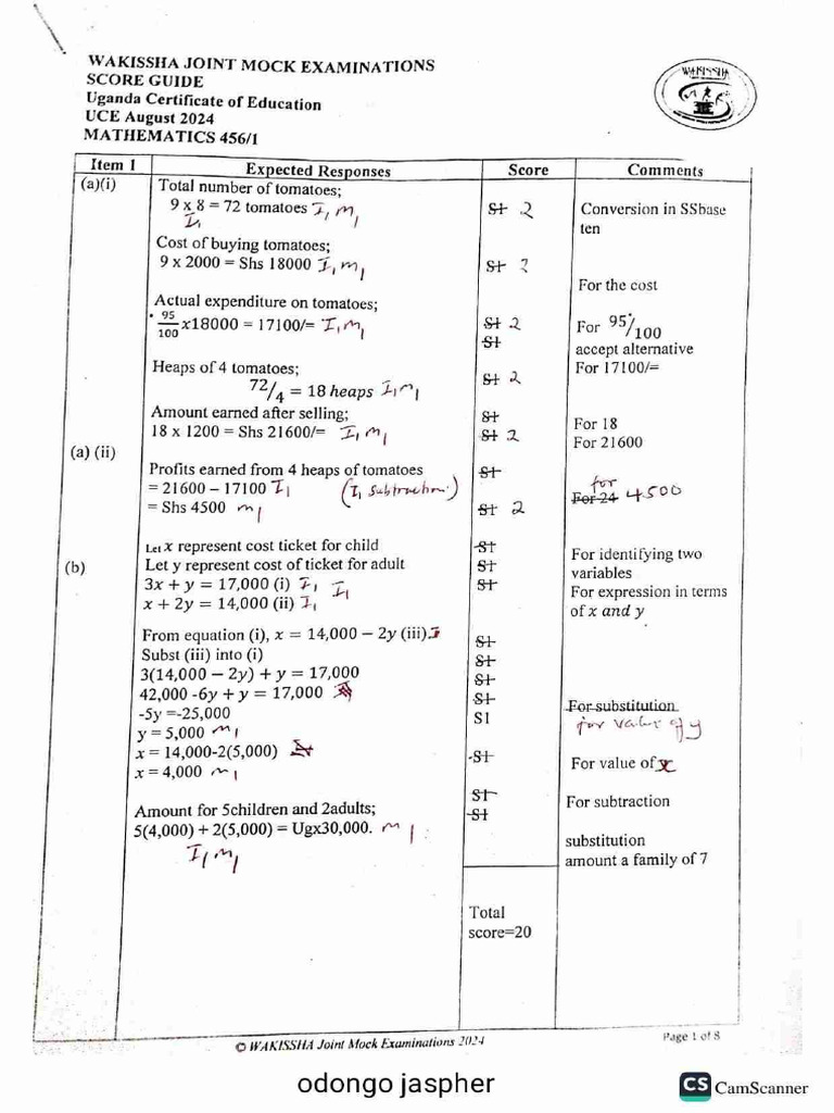 Guide To Wakisha o Level 2024 Mathematics | PDF