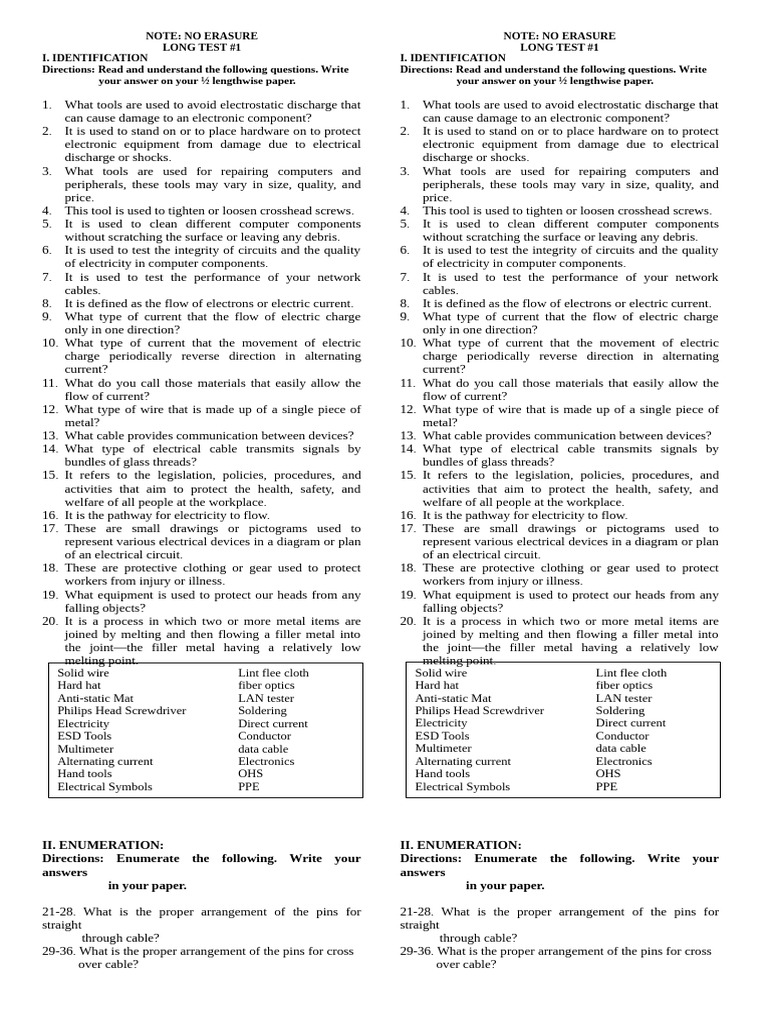 LONG TEST 1-3rd | PDF