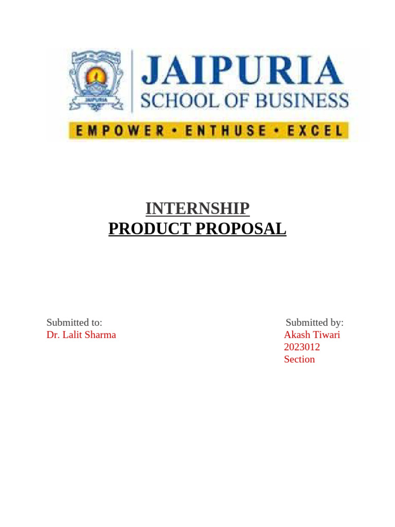 Project Proposal Akash Tiwari - 2023012 | PDF