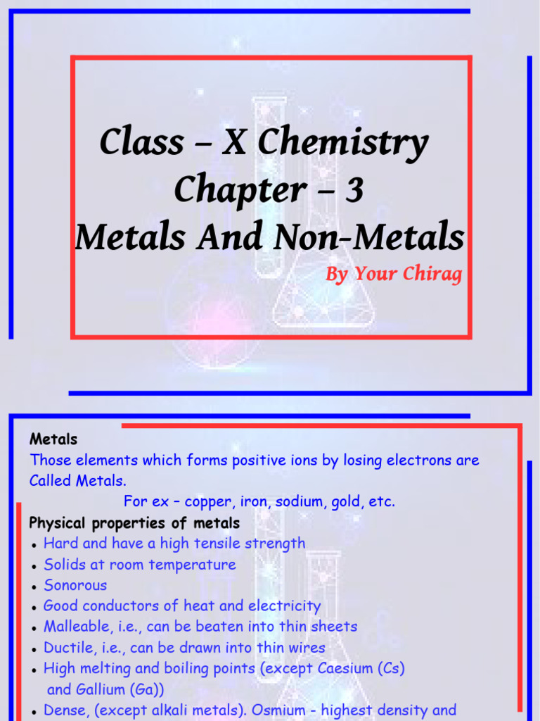 Metals and Non-Metals | PDF