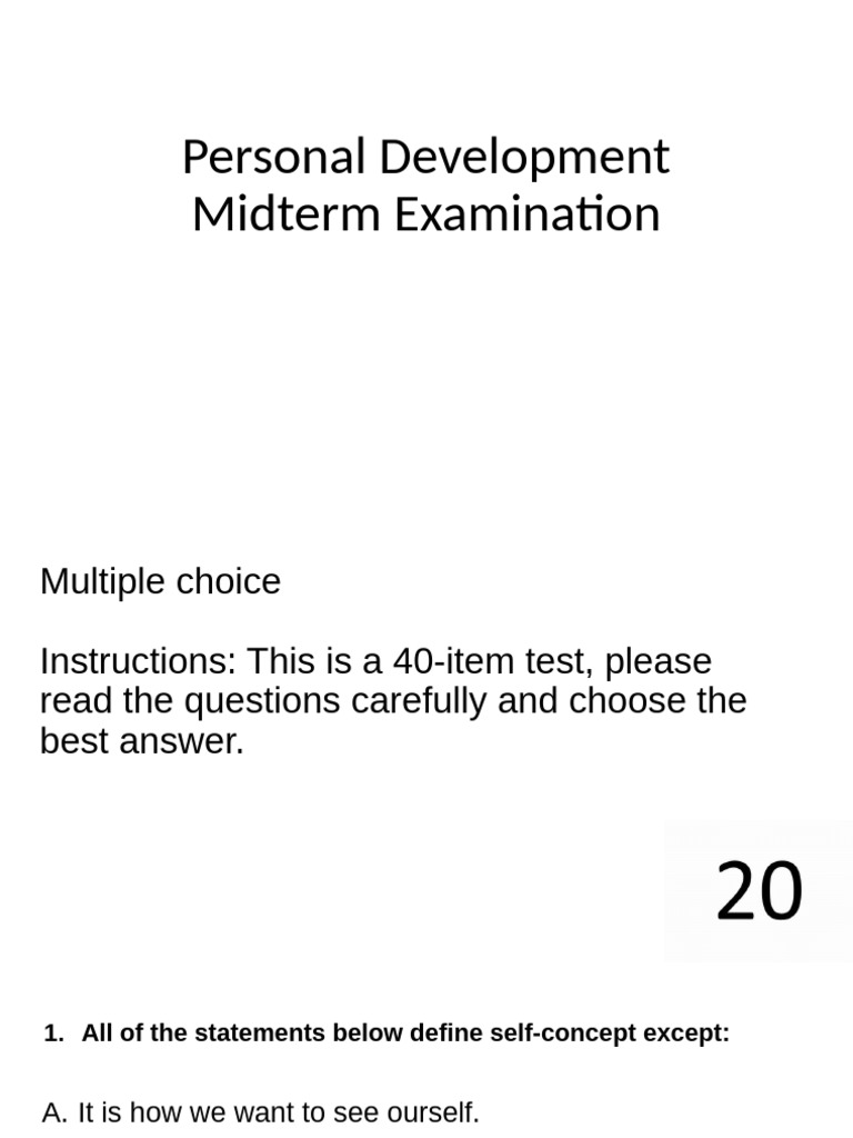 TQ Per Dev Finals Exam | PDF