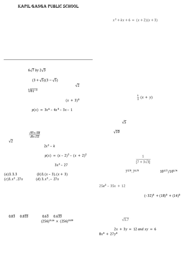 Question Paper 9th | PDF