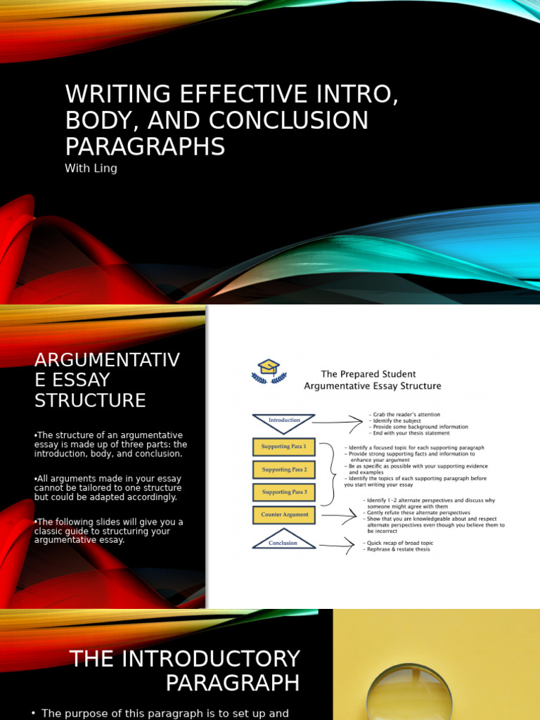 Argumentative Essay - Intro, Body & Conclusion | PDF