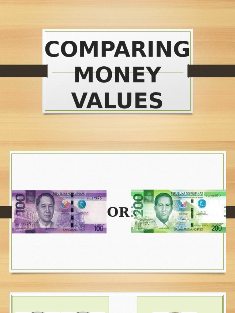 Comparing Money Values | PDF