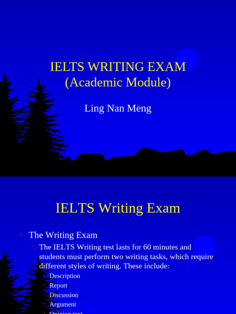 IELTS WRITING EXAM (Academic Module) | PDF | International English ...