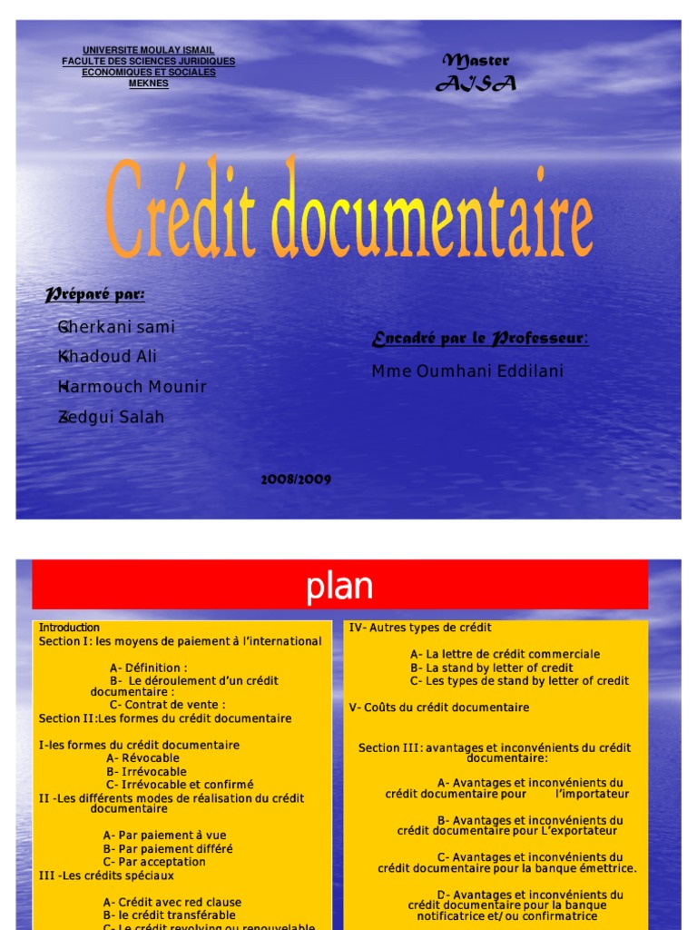 Credoc | PDF | Lettre de crédit | Services financiers
