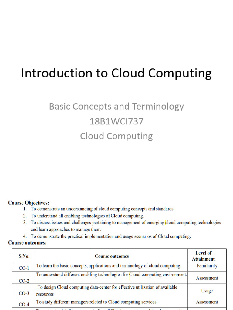 Cloud Computing 1 | PDF