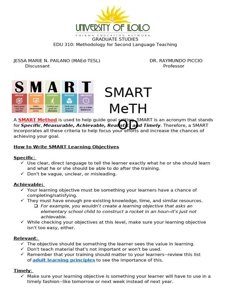 SMART-METHOD | PDF