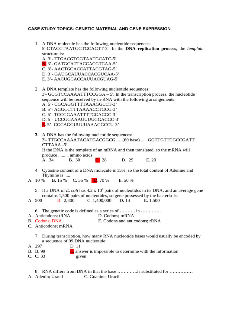 Case-Bahan Genetik | PDF