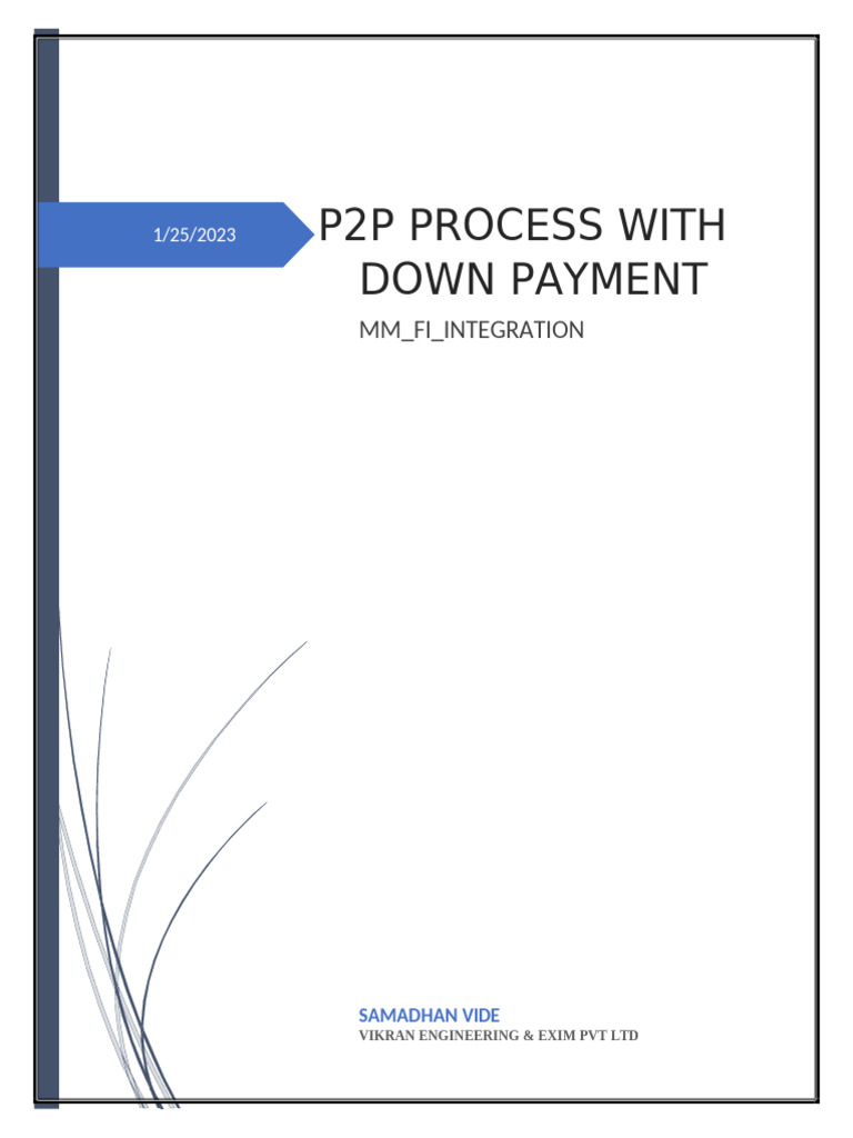SAP-P2P-PROCESS-WITH-DOWNPAYMENT | PDF