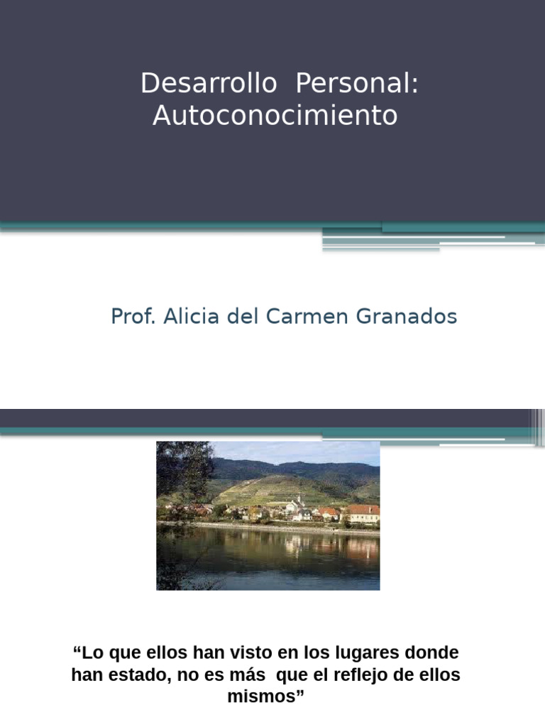 Autoconocimiento y Desarrollo Personal | PDF