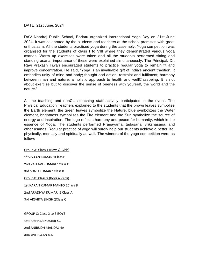 YOGA DAY Write Up | PDF
