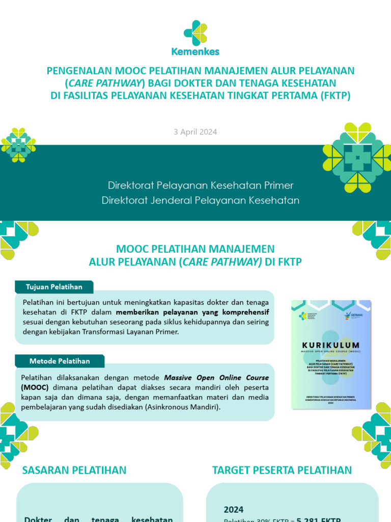 (Dit. PKP) Pengenalan MOOC Care Pathway | PDF