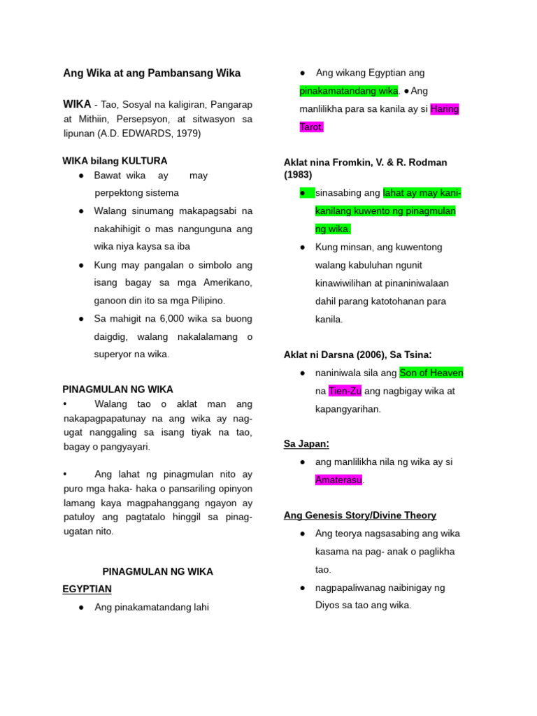 GEC FIL Aralin 1 | PDF