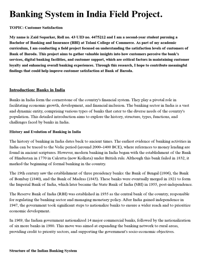 Banking Field Project - 20240905 - 205000 - 0000 | PDF