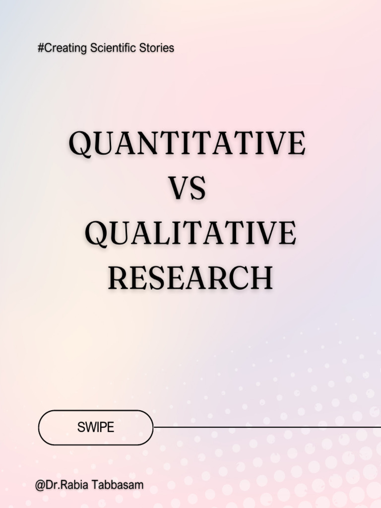 Qualitative and Quantitative Research | PDF