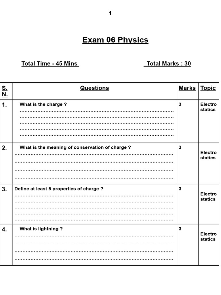 Exam 06 Physics | PDF
