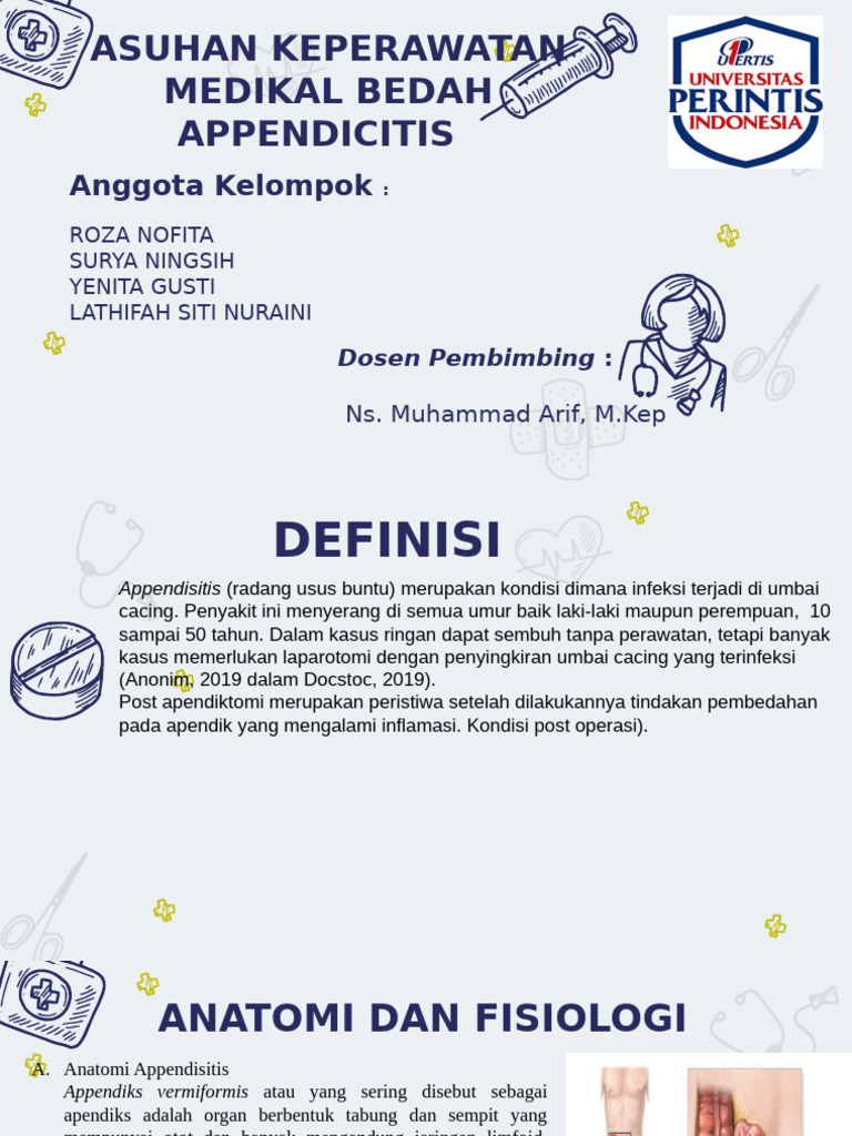 Apendiktitis - KELOMPOK Bedah | PDF