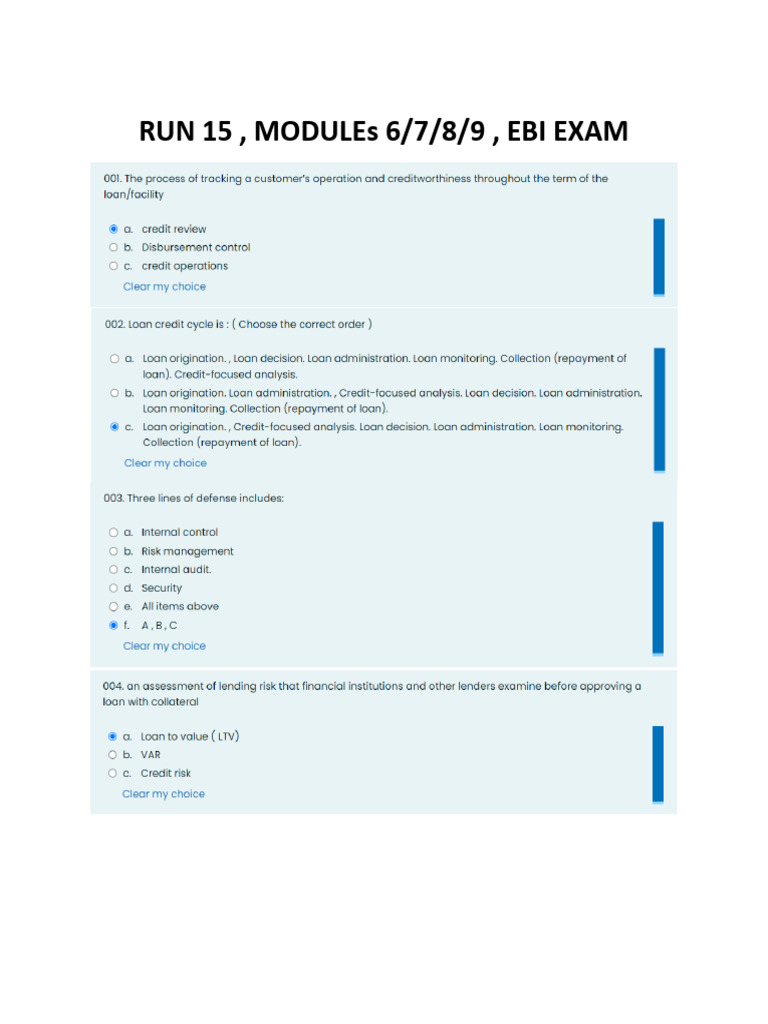 EBI Exam Modules 6-9 Overview | PDF | Technology & Engineering